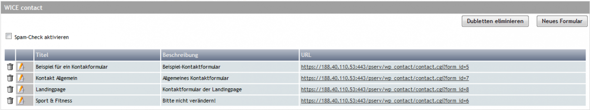 Plugin Contact – WikiWICE